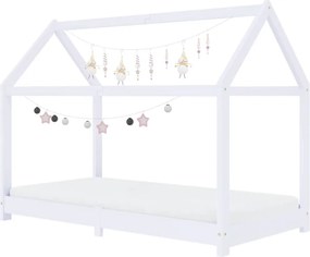 Rám dětské postele bílý masivní borovice 70 x 140 cm 283349
