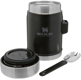 STANLEY termoska jídelní 400ml se lžící/vidličkou černá mat