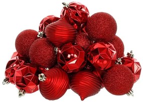 Retlux - Sada vánočních ozdob 30 ks červená