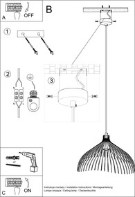 Sollux Lighting Závěsné svítidlo UMB bílé