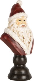 Červeno-bílá vánoční dekorace busta Santa - 7*5*15 cm