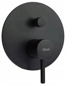 Rea Lungo - podomítkový vanový set se sprchou + box P6300 - komplet sada, černá, REA-P4112