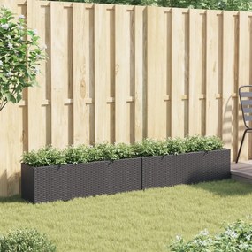 Zahradní truhlíky se 3 květináči 2 ks černé 105 x 30 x 32 cm 3210522