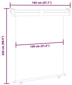 vidaXL Marketos Balkonová zástěna 145 x 250 cm šedá