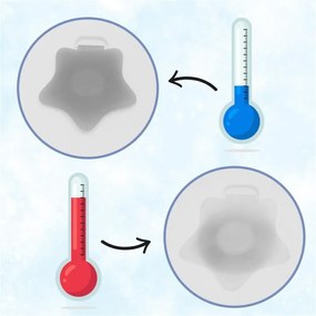 Vanička pro miminko s teploměrem + podložka skládací 40L SPRINGOS MIZZY šedá