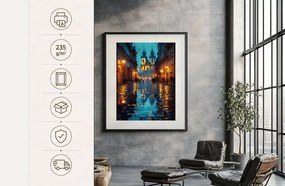 Pražský večer - obraz - Staroměstská atmosféra po dešti 23 - 50 x 70 cm - 649 Kč