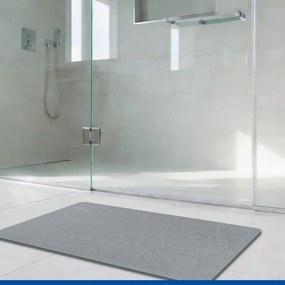 Šedá z křemeliny koupelnová předložka 50x80 cm Simi – Wenko
