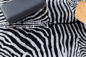Dywany Łuszczów, Kusový koberec Miro 51331.803 Zebra black / white, 120x170, černobílá, chodba / předsíň
