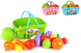 Ovoce a zelenina v plastovém košíku