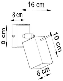 Sollux SL.0455 - Nástěnné bodové svítidlo MERIDA 1xGU10/40W/230V šedá