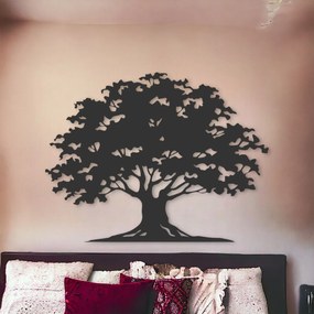 Strom života 17 - kovový obraz na zeď Velikost: 100cm, Barva: Black