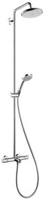 Hansgrohe Croma 220, sprchový set Showerpipe s termostatem, 220 mm, 1 proud, chromová, HAN-27223000