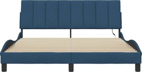 Rám postele bez matrace Hanko modrý 160 x 200 cm textil 3310474