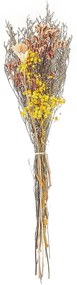 Kytice sušených květin 65 cm oranžová/ žlutá CARTAYA Beliani