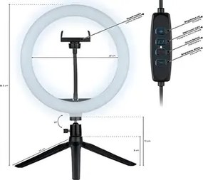 Tracer RING 26 cm / Kruhové LED světlo / 120 LED / USB / stativ 9 cm /