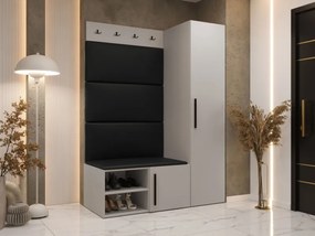 Předsíňová sestava Hekurt II, Barva: kašmír, Barva látek:: ekokůže Soft 011 (černá)