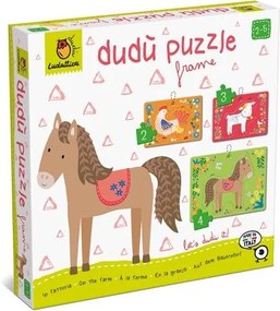 Puzzle ludattica dudu zvířátka z farmy, puzzle pro začátečníky