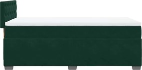Box spring postel s matrací tmavě zelená 80 x 200 cm samet 3288477
