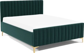 Eka Čalouněná postel SUTRA+ 160x200 cm Barva látky Trinity: Černá (Trinity 2316), Úložný prostor: Bez úložného prostoru