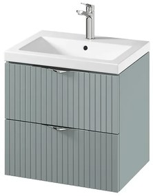 Cersanit Tirso, závěsná umyvadlová skříňka 594x447x572 mm + keramické umyvadlo, zelená matná, S801-544