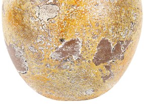 Pálená hlína Dekorativní váza 28 Oranžová Bílá FILIPPI Beliani