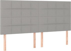 Box spring postel s matrací světle šedá 160 x 200 cm textil 3131441
