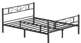 Kovová manželská postel 160 cm RMB065B01