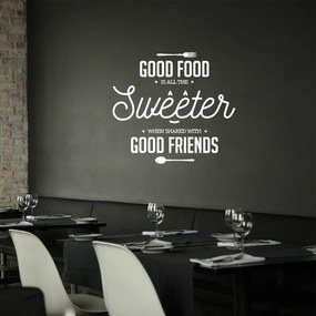 Samolepka na zeď - Good food nápis (95x82 cm) - PopyDesign