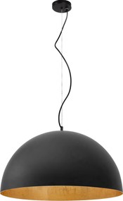 Toolight - Stropní lampa závěsná kovová miska 50cm 1xE27, černá, OSW-05011
