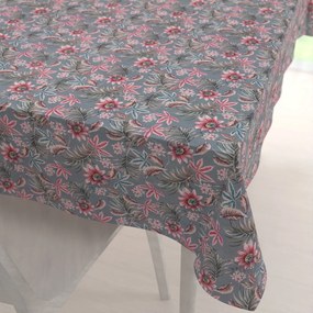 Biante Dekorační obdélníkový ubrus PML-043 Tropické květy na šedém 50x100 cm