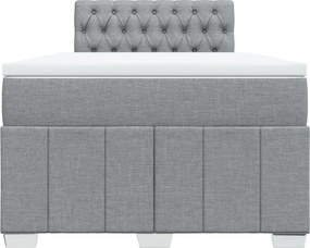 Box spring postel s matrací světle šedá 120x190 cm textil 3287014