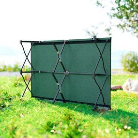 Kempinkové lůžko Outsunny pro 2 osoby s nosností až 136 kg Skládací lůžko s přenosnou taškou Oxford Green Black 193 x 125 x 40 cm pro outdoorová dobr…