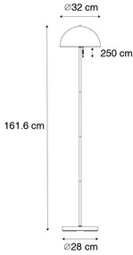 Venkovní stojací lampa bílá dobíjecí 3-stupňový stmívač - Keira