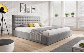 Čalouněná postel VERO rozměr 140x200 cm - šedá