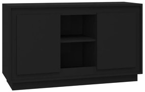 Příborník černý 102 x 35 x 60 cm kompozitní dřevo - Default Title