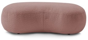 Růžová podnožka z textilie bouclé Saint-Germain – Bobochic Paris