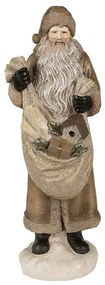 Vánoční dekorace socha Santa s pytlem dárků - 11*11*30 cm