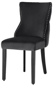 Designová židle Queen Lví hlava černý samet