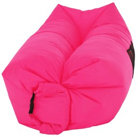 Nafukovací sedací vak, lazy bag LEBAG nylon růžový