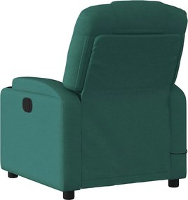 Elektrické masážní polohovací křeslo tmavě zelené textil 3204362