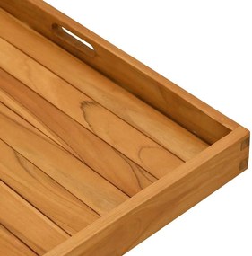 Servírovací podnos 70 x 70 cm masivní teakové dřevo 315459