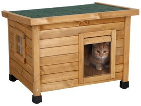 Kerbl Dřevěná bouda pro kočky RUSTICA 57 x 45 x 43 cm 0428-XG