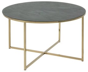 Konferenční stolek Alisma mramor šedý/zlatý