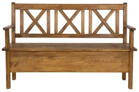 Massive home | Dřevěná lavice Corona XIII s područkami - výběr moření 120 cm