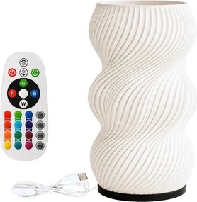 Verk Group Stolní lampy s vázou na květiny, dekorativní 2v1, led rgb, s dálkovým ovládáním