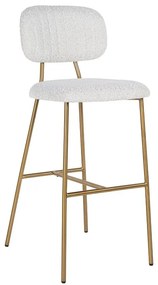 OnaDnes -20% Bílá látková barová židle Richmond Xenia 79 cm