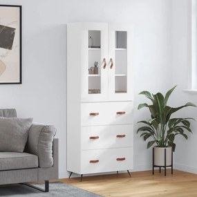 Skříň highboard lesklá bílá 69,5 x 34 x 180 cm kompozitní dřevo,  3198379