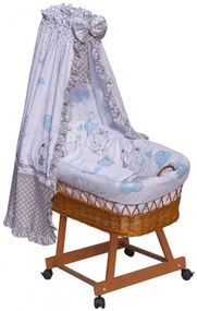 Scarlett Proutěný košík na miminko s nebesy Gusto - modrá