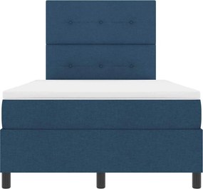 Postel s boxspringem s čelo Modrá 120 x 190 cm textil 3339377