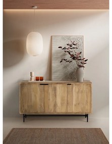 Nízká komoda z mangového dřeva v přírodní barvě 150x85 cm Mundra – Marckeric